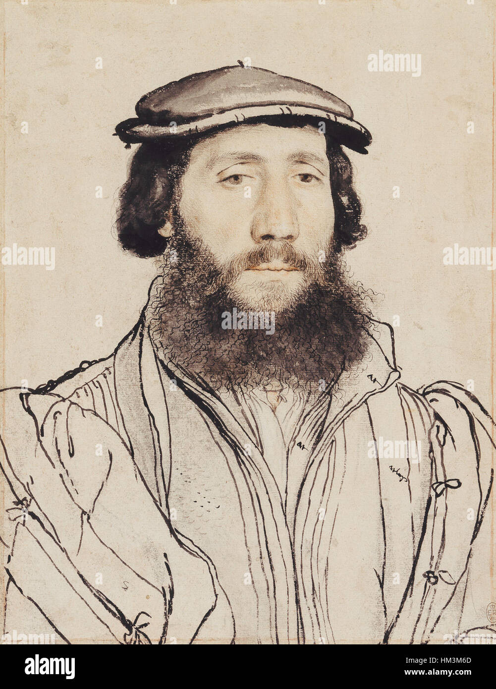 Hans Holbein the Younger - Unknown man with a beard RL 12258 Stock ...