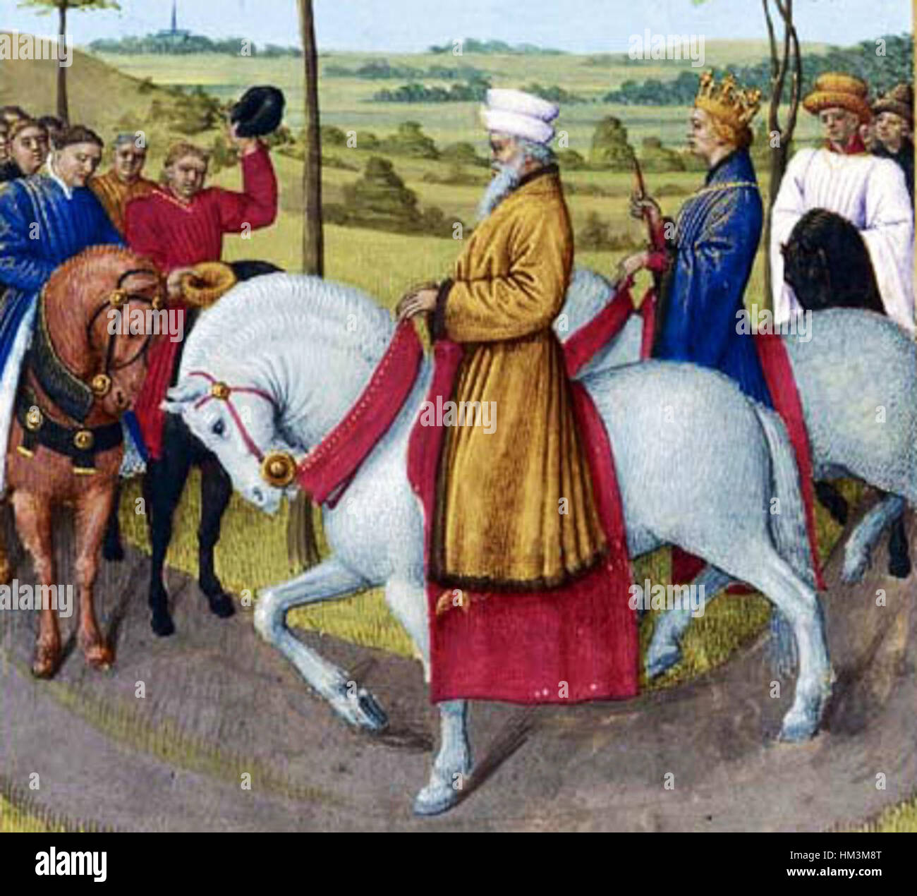 This portrait of Emperor Charles IV focuses on his dignified expression ...