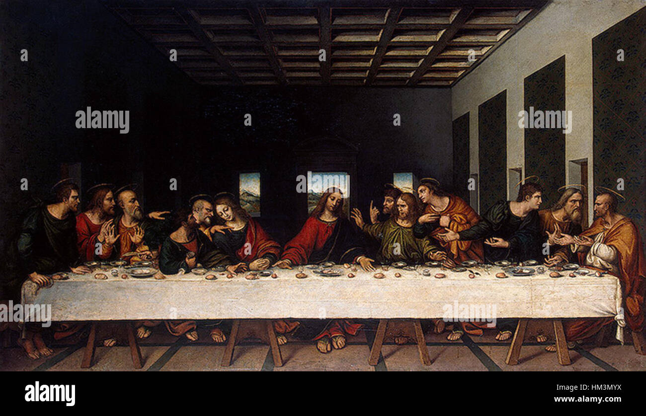 Leonardo last supper hermitage Stock Photo - Alamy