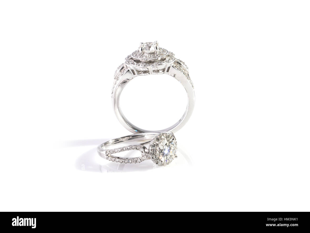 Diamond ring isolated on white background Stock Photo - Alamy