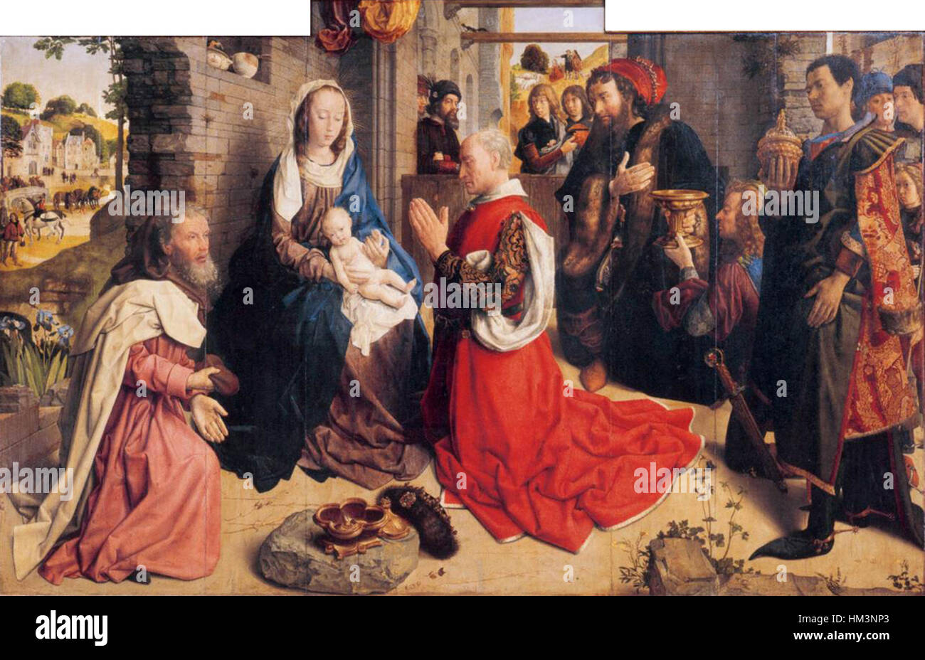 Hugo van der goes monforte altarpiece Stock Photo - Alamy