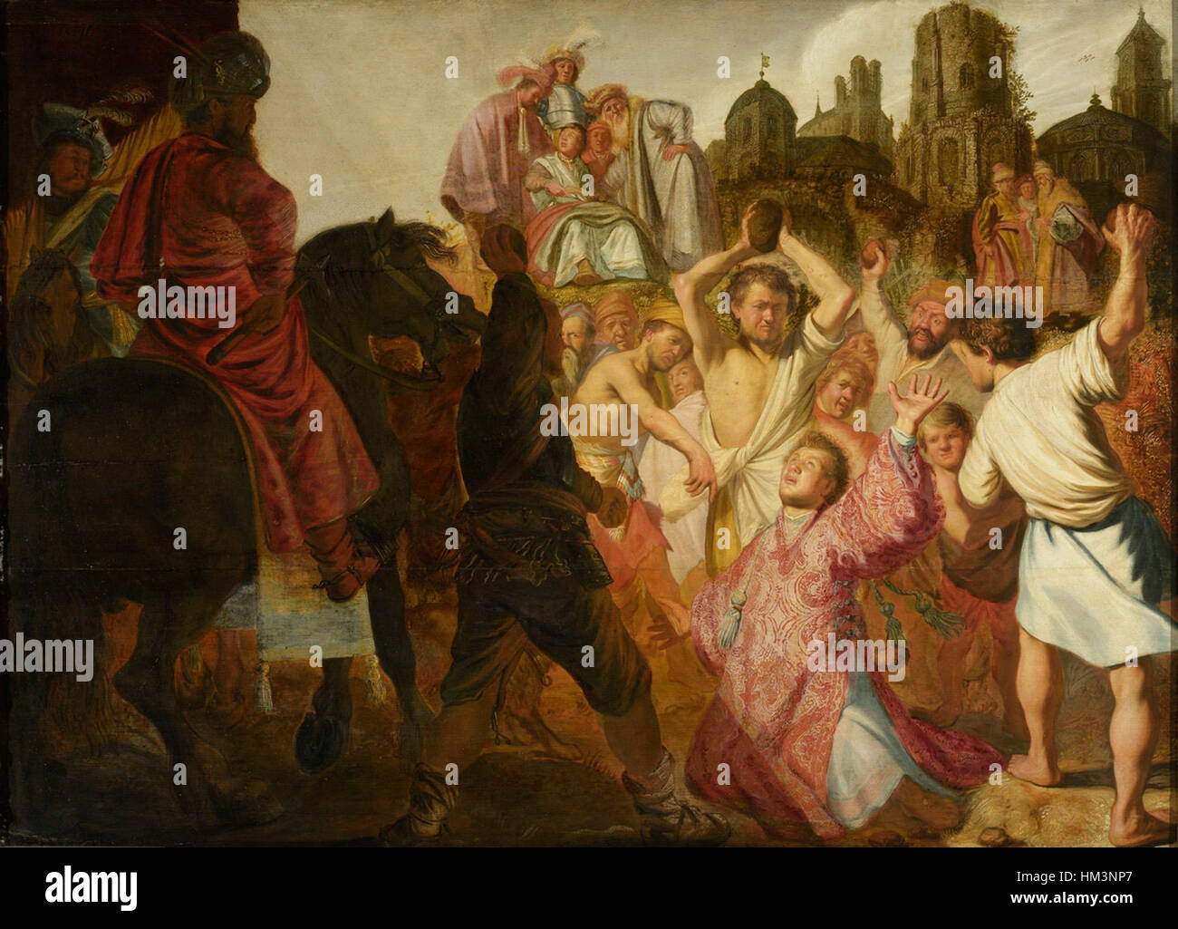 La Lapidation de Saint Etienne - Rembrandt (A 2735 Stock Photo - Alamy