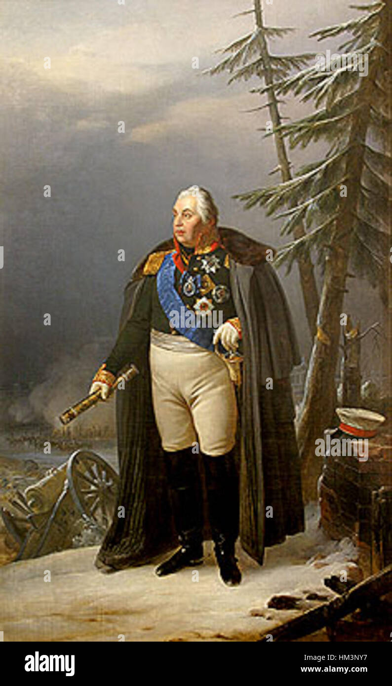 This depiction of Kutuzow by the basin focuses on a historical moment ...