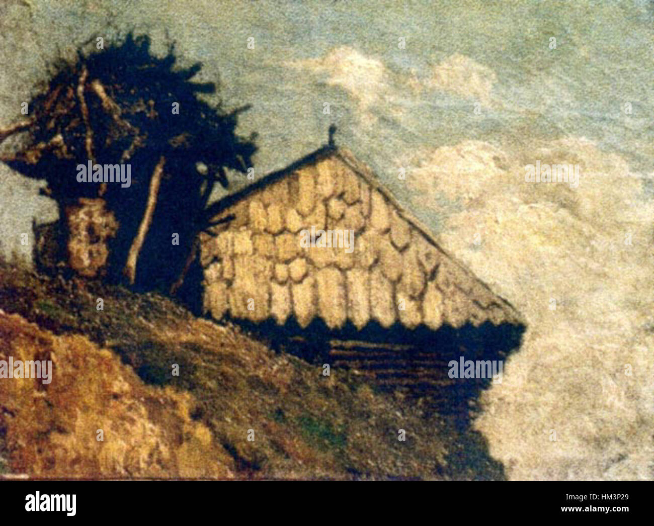 Ion Andreescu’s 'Bordei Tăranesc' depicts a traditional rural Romanian ...