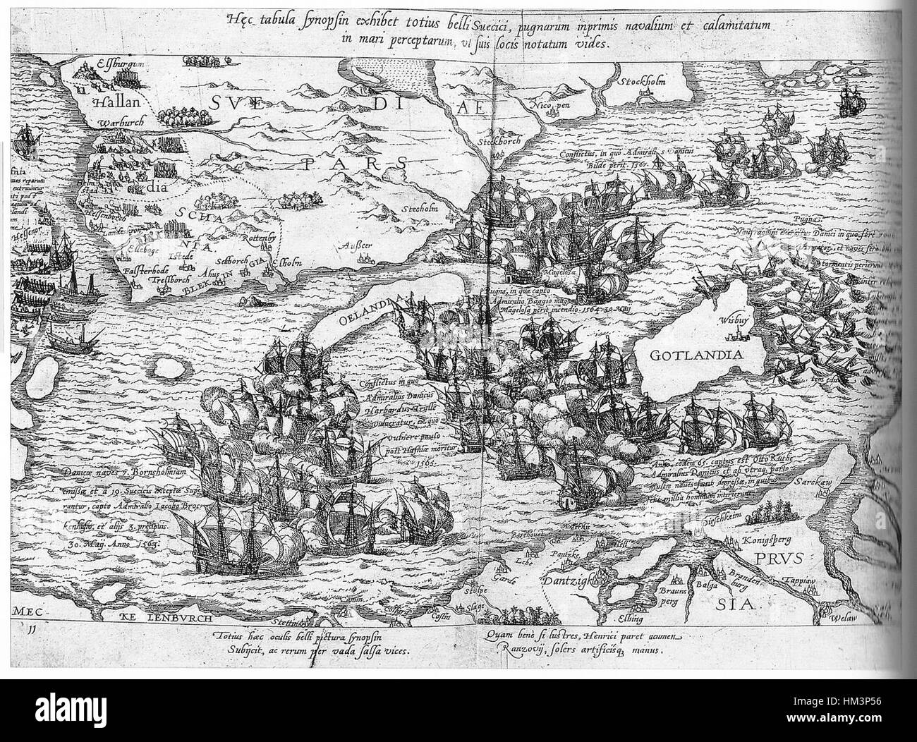 A map of Gotland, Sweden, from 1566, showing the island’s geographical ...