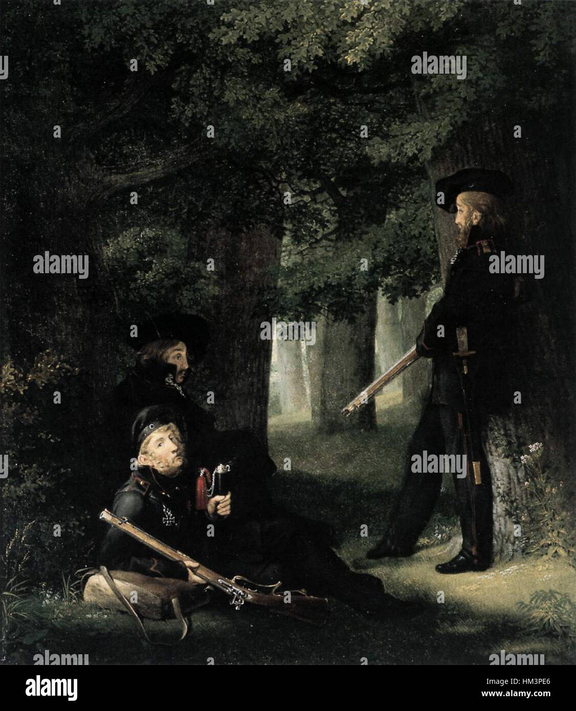 Georg Friedrich Kersting's 'On Outpost Duty' illustrates a soldier on ...