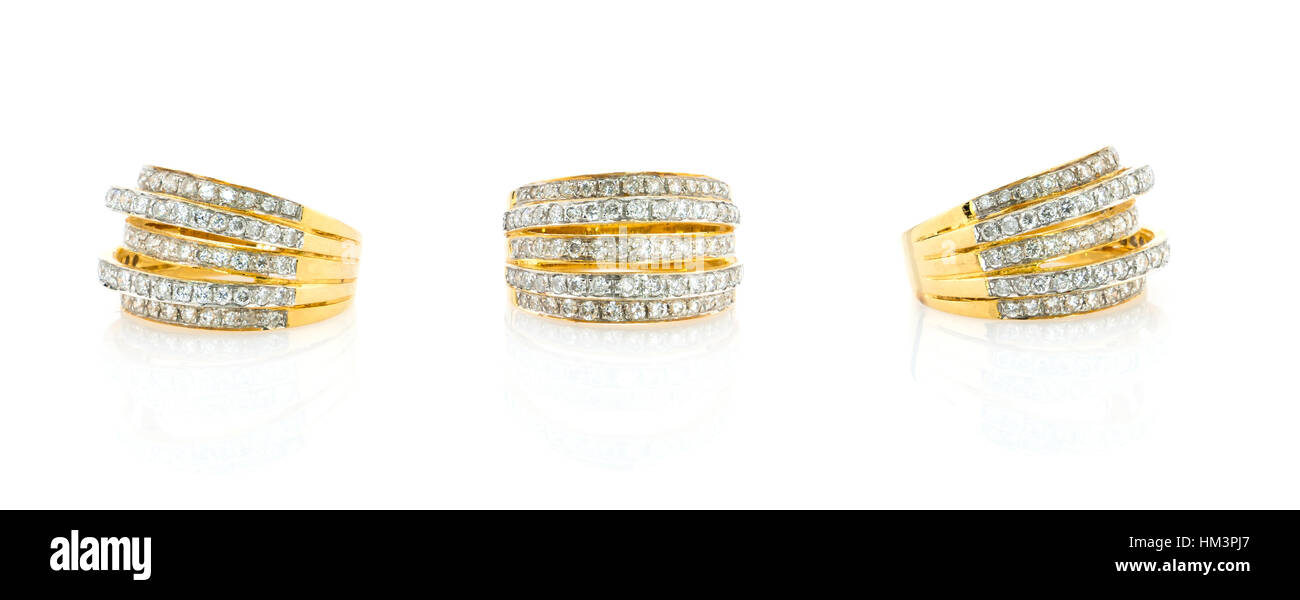 Diamond ring isolated on white background Stock Photo - Alamy