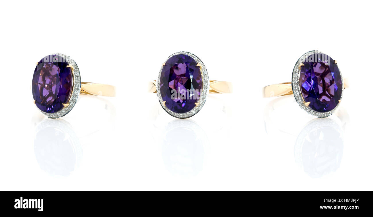 Diamond ring isolated on white background Stock Photo - Alamy