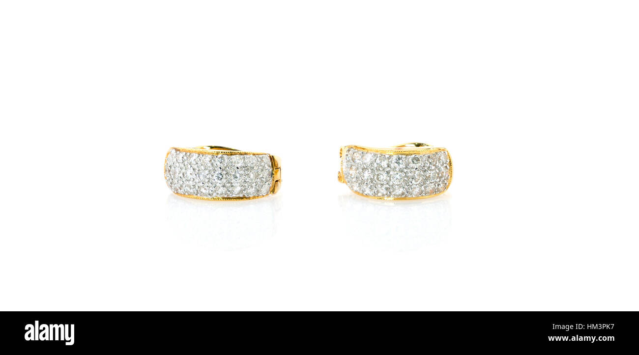Diamond ear rings Cut Out Stock Images & Pictures - Alamy