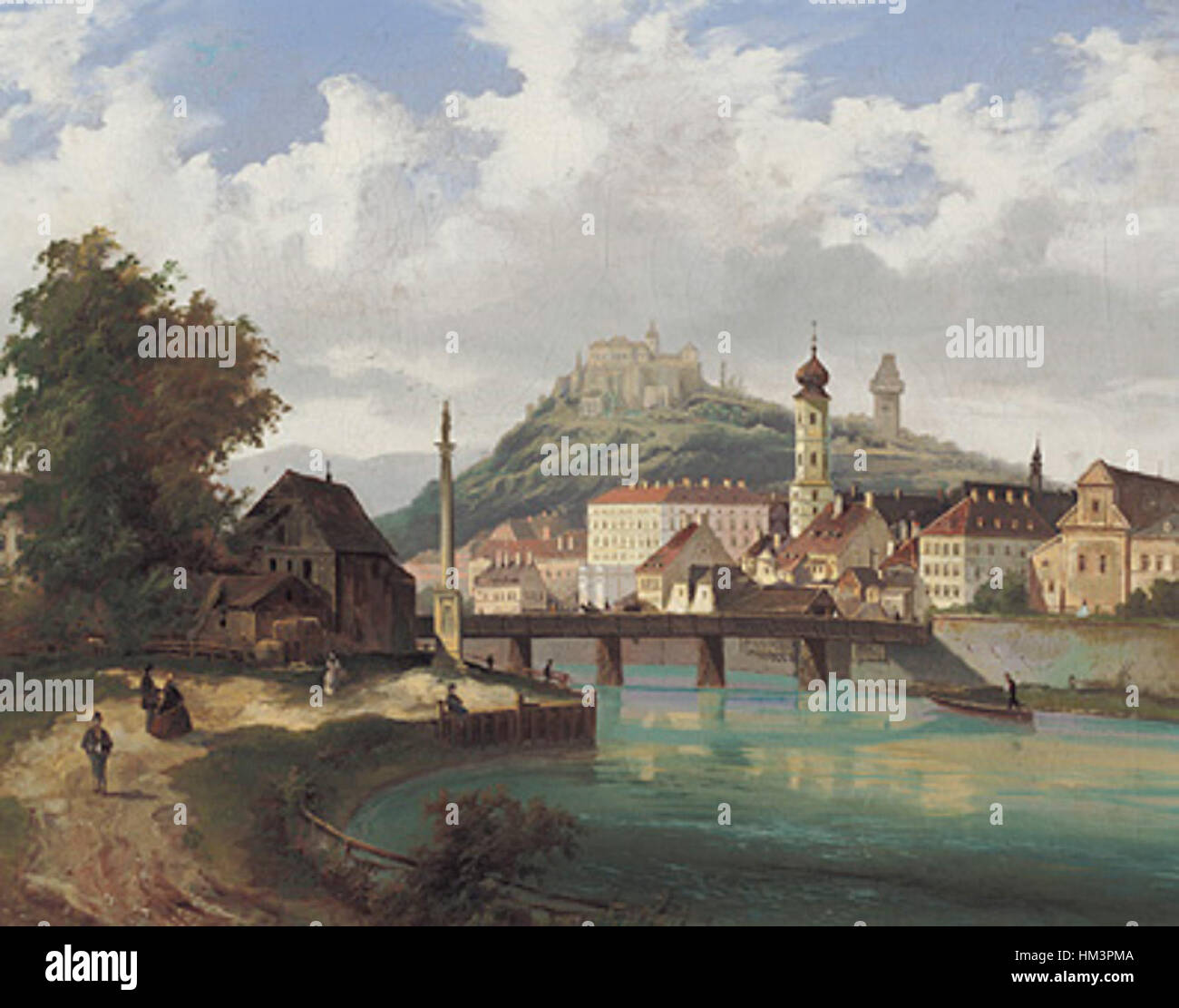 ‘Graz vor 1809’ depicts the city of Graz before the significant ...
