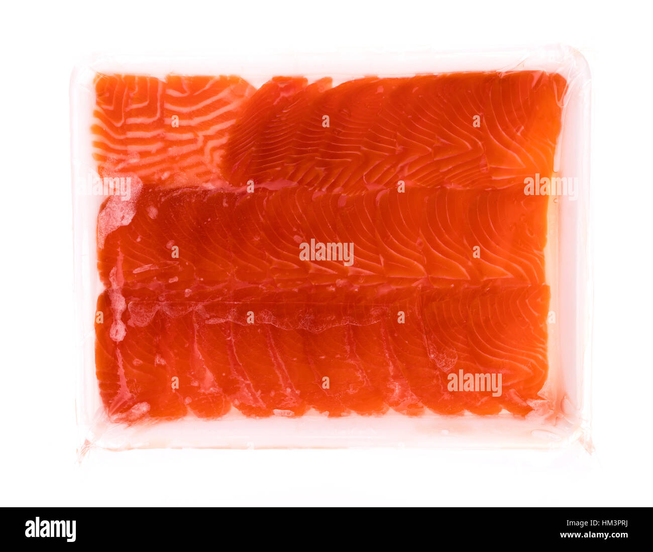 Frozen salmon fillets in a vacuum package Stock Photo - Alamy