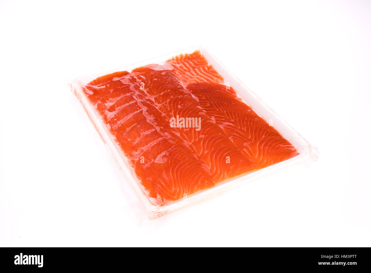 Frozen salmon fillets in a vacuum package Stock Photo - Alamy