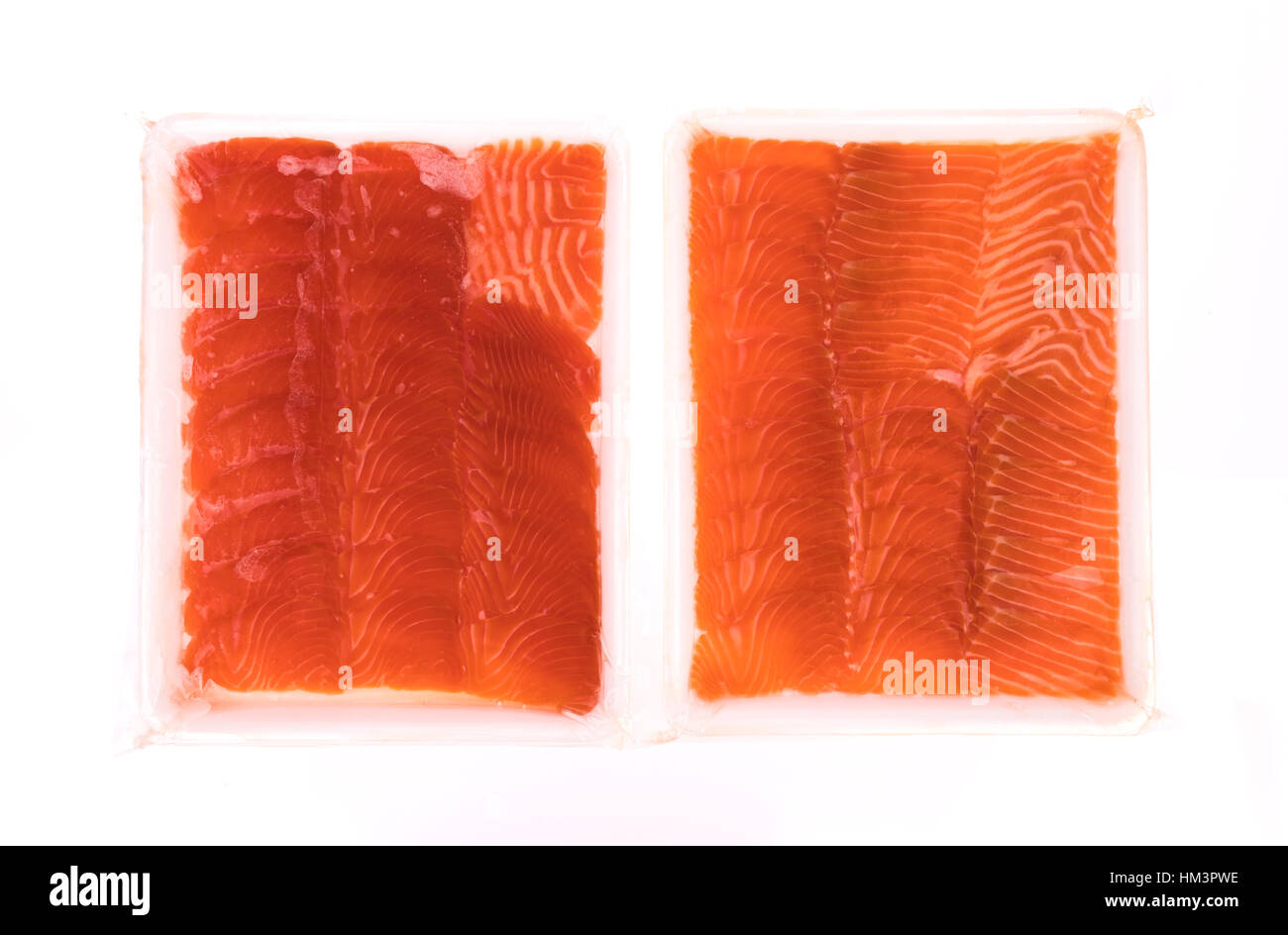Frozen salmon fillets in a vacuum package Stock Photo - Alamy
