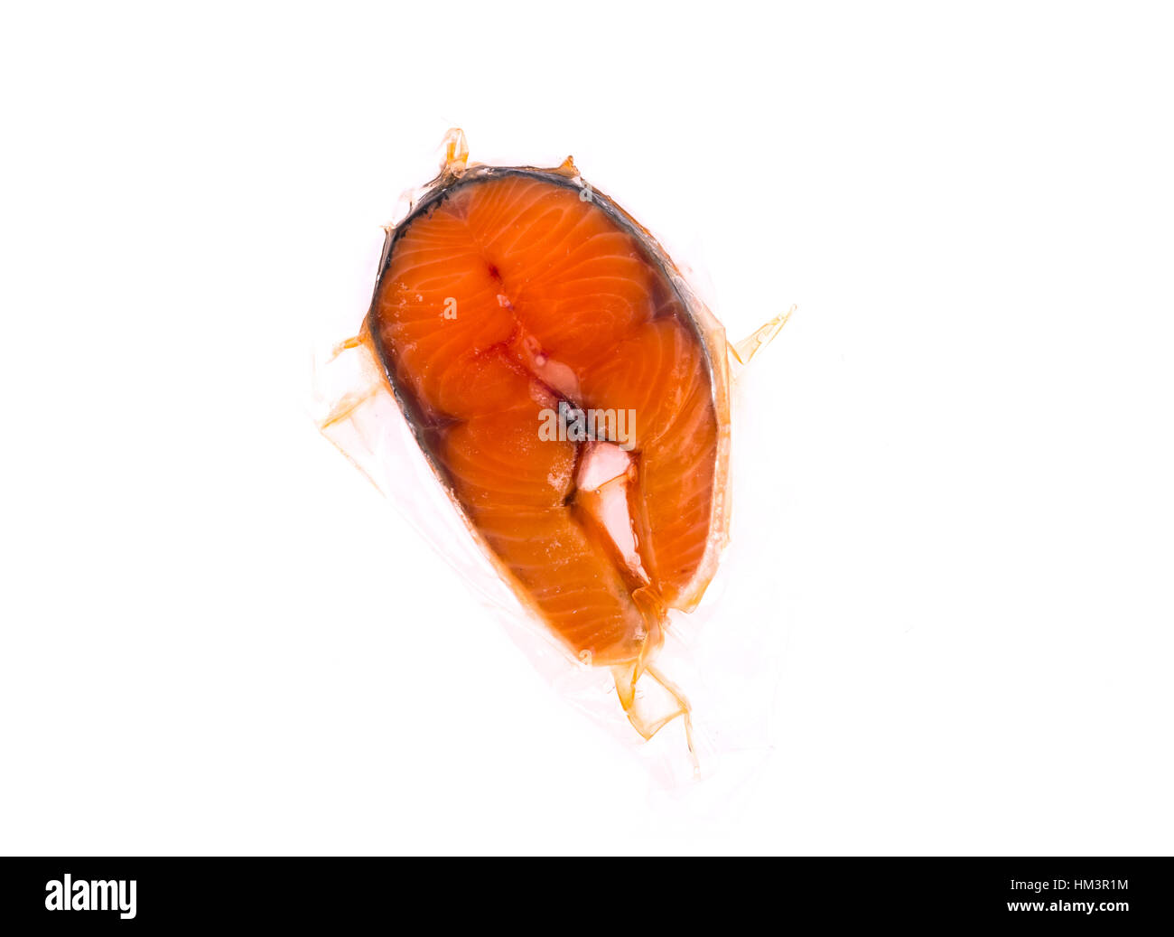 Frozen salmon fillets in a vacuum package Stock Photo - Alamy