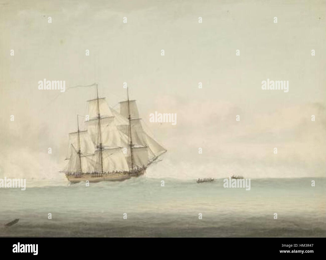 Hms endeavour painting hi-res stock photography and images - Alamy
