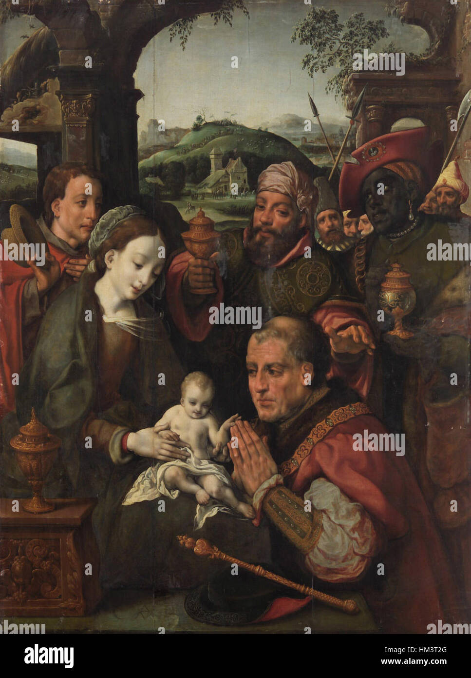 Joos van Cleve’s ‘Adoration of the Magi’ is a Renaissance painting depicting the Three Wise Men ...