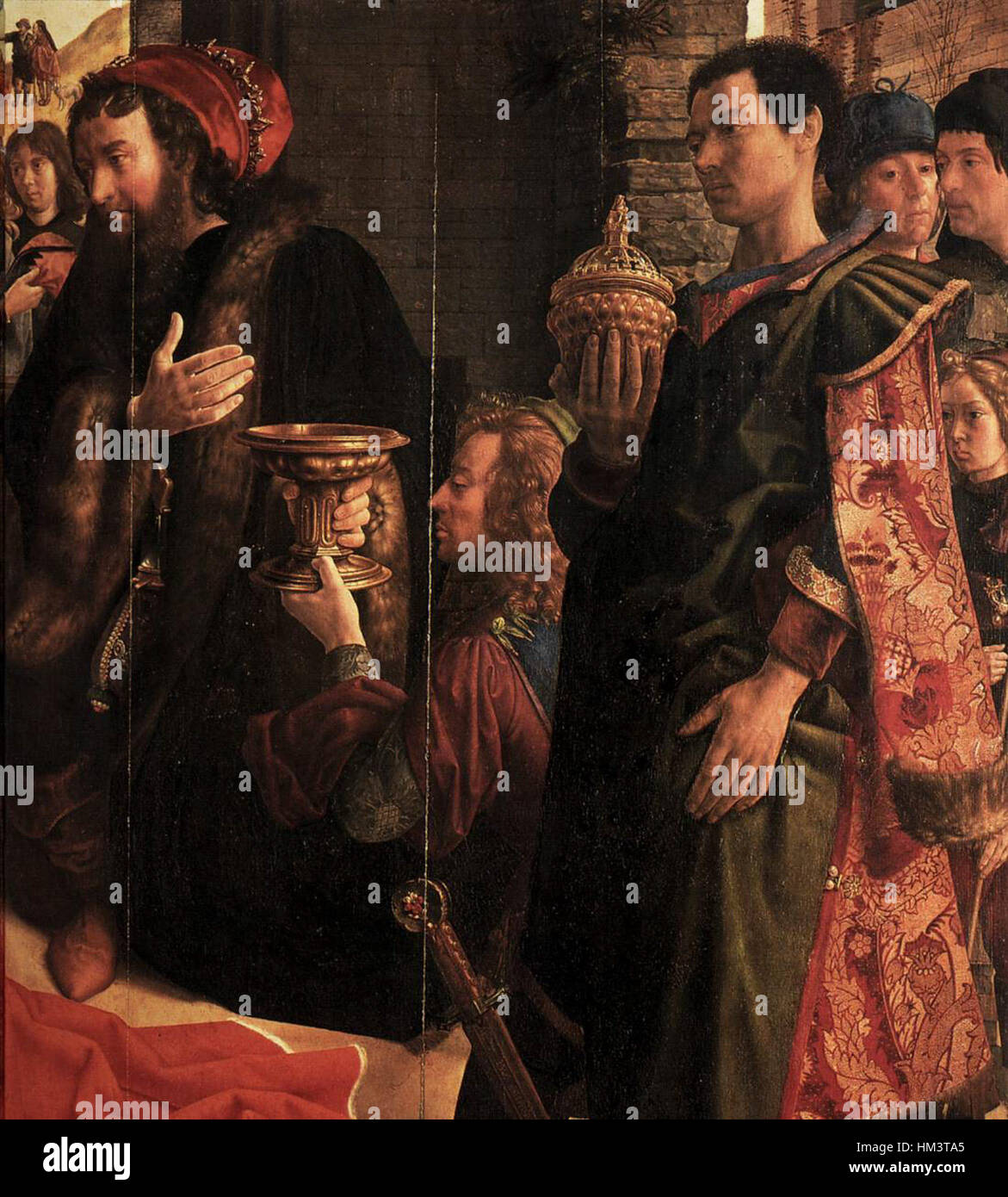 Hugo van der goes monforte altarpiece detail 05 Stock Photo - Alamy