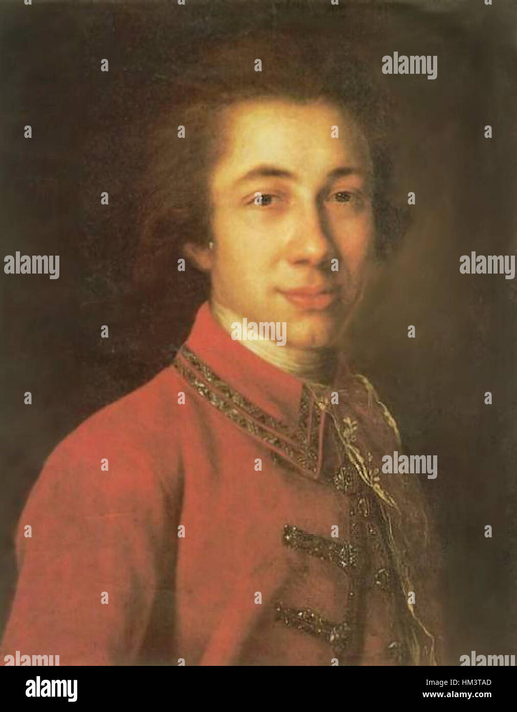 The portrait of I.B. Kurakin by Dmitry Rokotov represents a ...