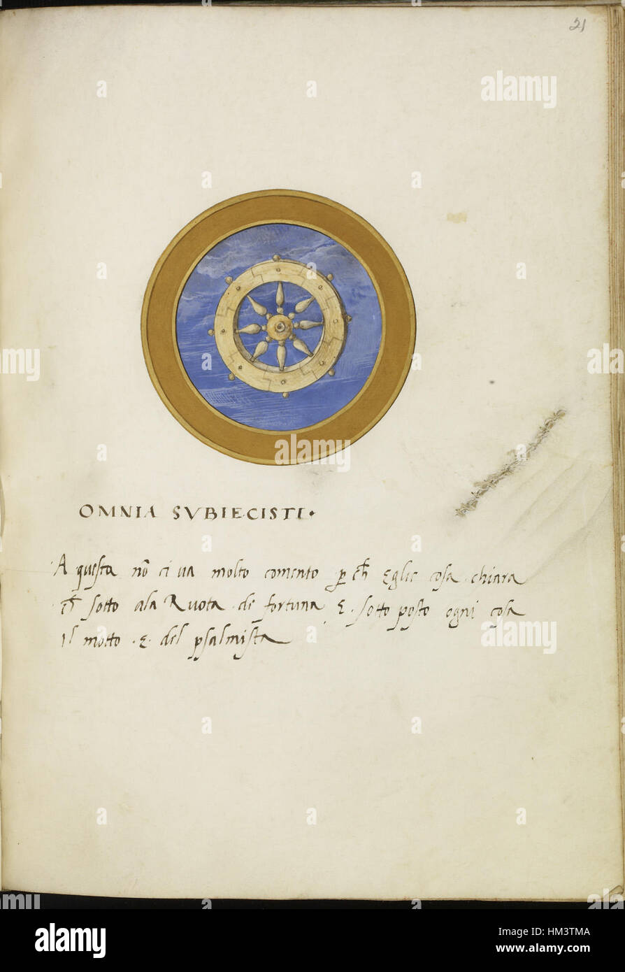 Italian - Leaf from Emblem Book - Walters W47621R - Open Obverse Stock ...