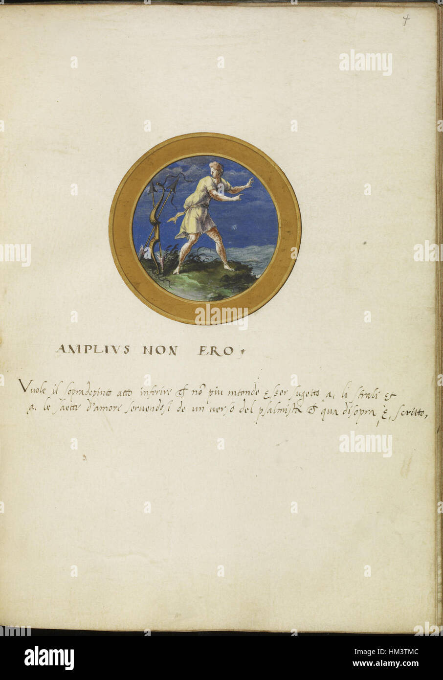 Italian - Leaf from Emblem Book - Walters W4764R - Open Obverse Stock ...