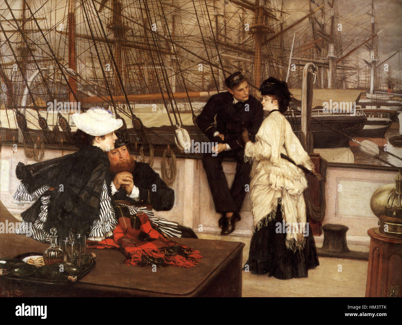 *The Captain and the Mate* by James Tissot depicts a nautical scene ...