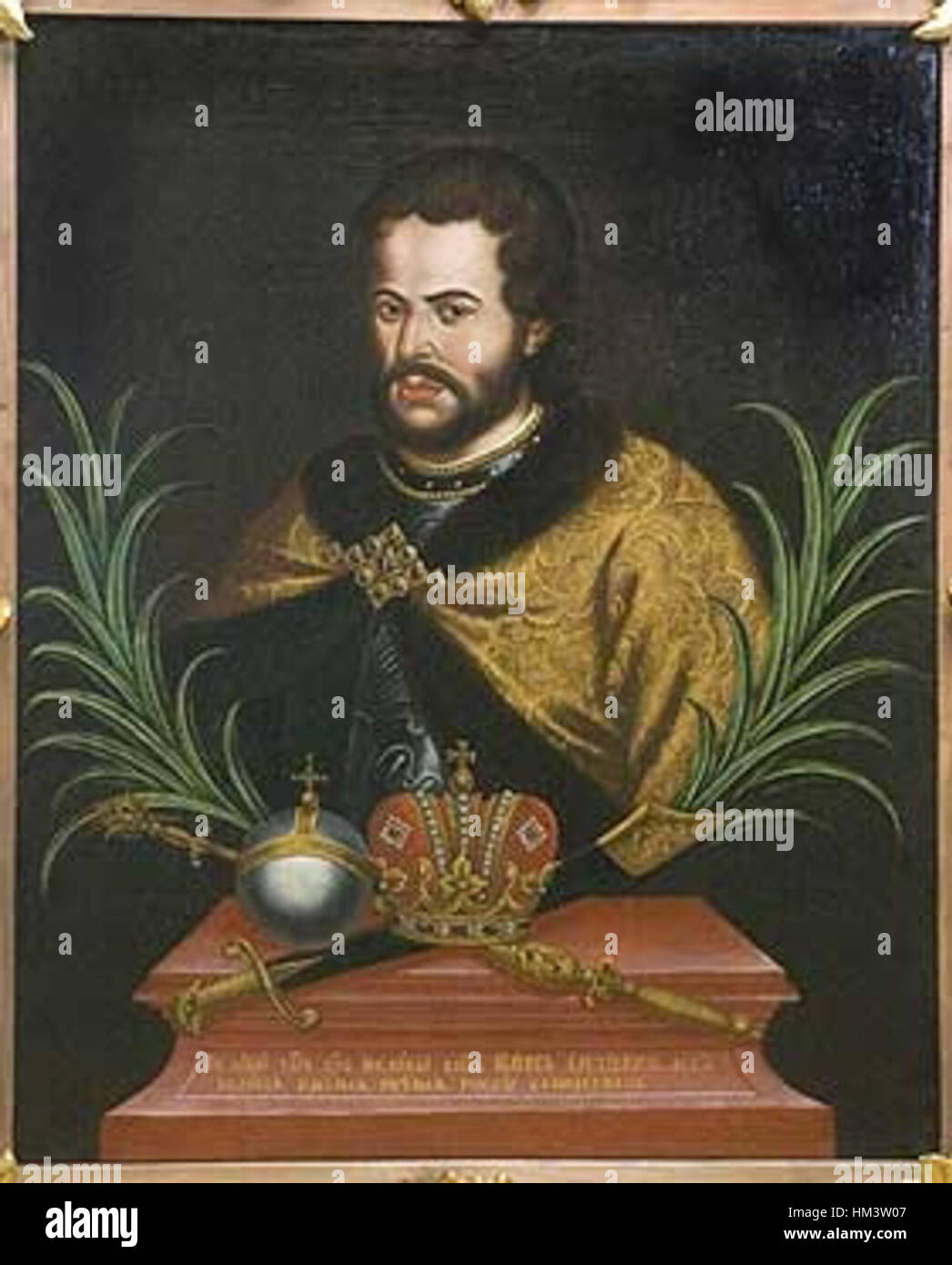 The portrait of Ioann V of Russia, depicted with regalia, highlights ...