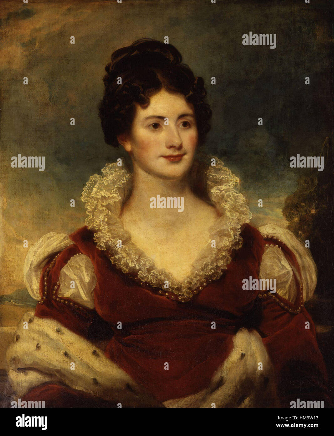 A portrait of Jane, Lady Munro, painted by Sir Martin Archer Shee. The ...
