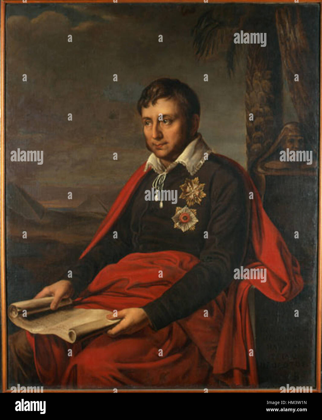 Portrait of Jan Pototskiy, created by artist A. Varnek, showcasing the ...