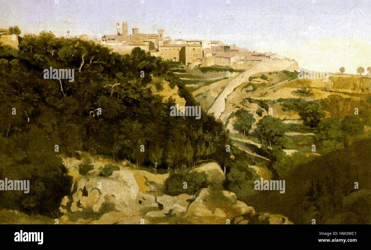 Image depicting an artwork by Jean-Baptiste-Camille Corot featuring the ...