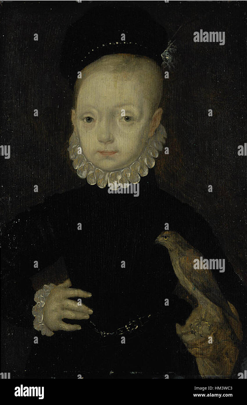 A portrait of James VI of Scotland as a child, painted by Arnold ...