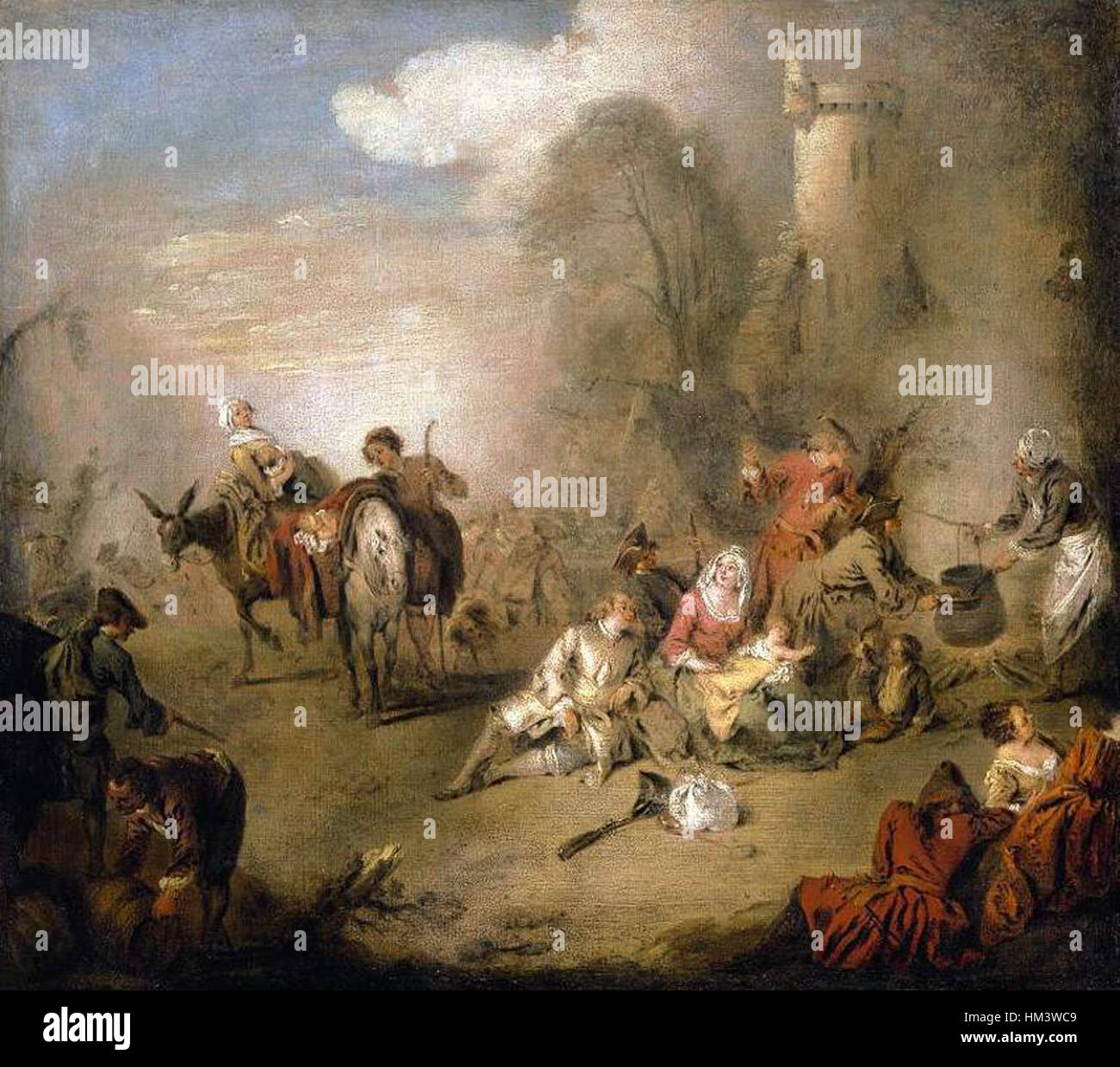 Image from Jean-Baptiste Pater’s 'Soldiers and Camp Followers Resting ...
