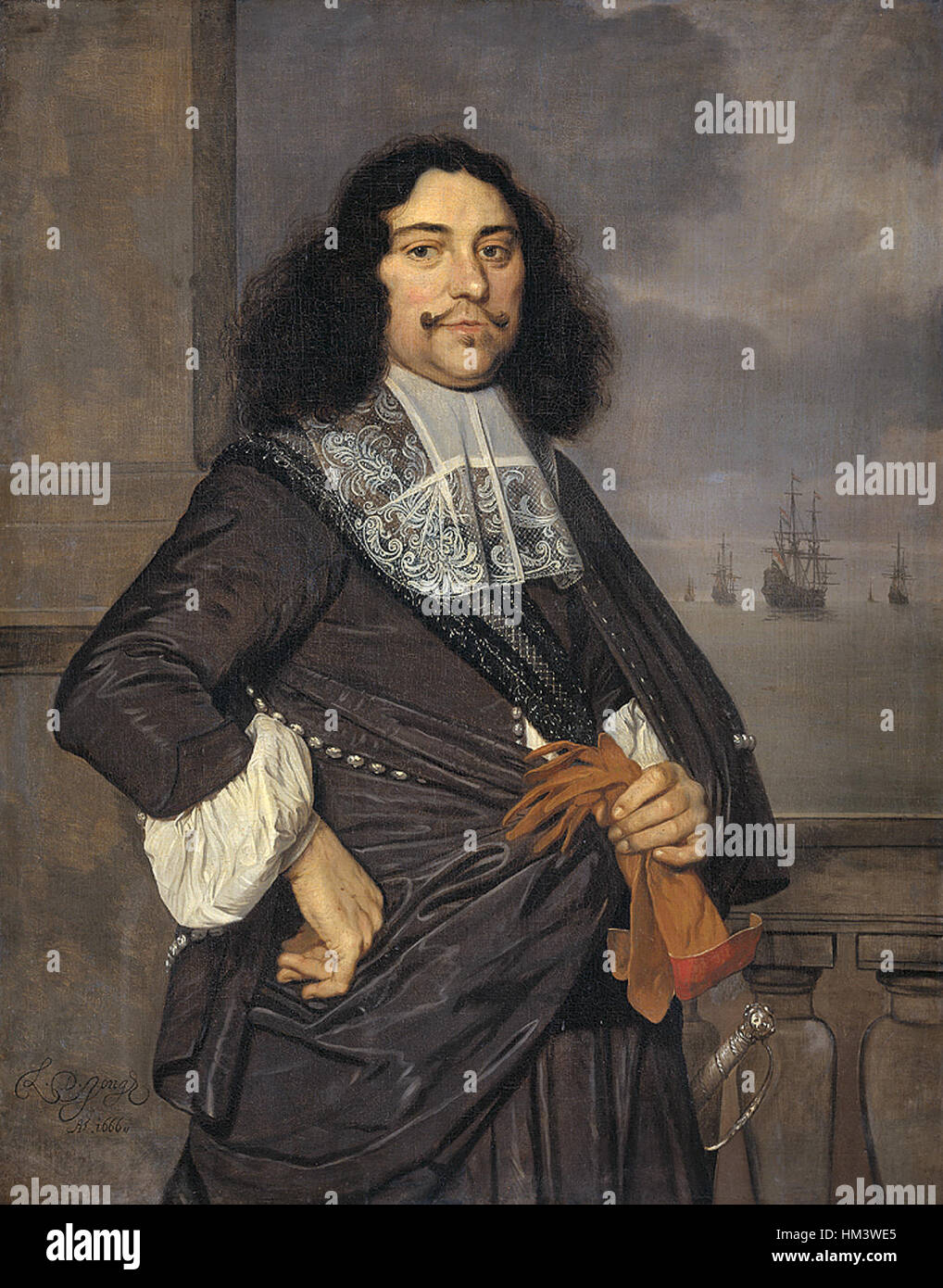 Image of Jan van Nes, possibly a portrait or illustration. The subject ...