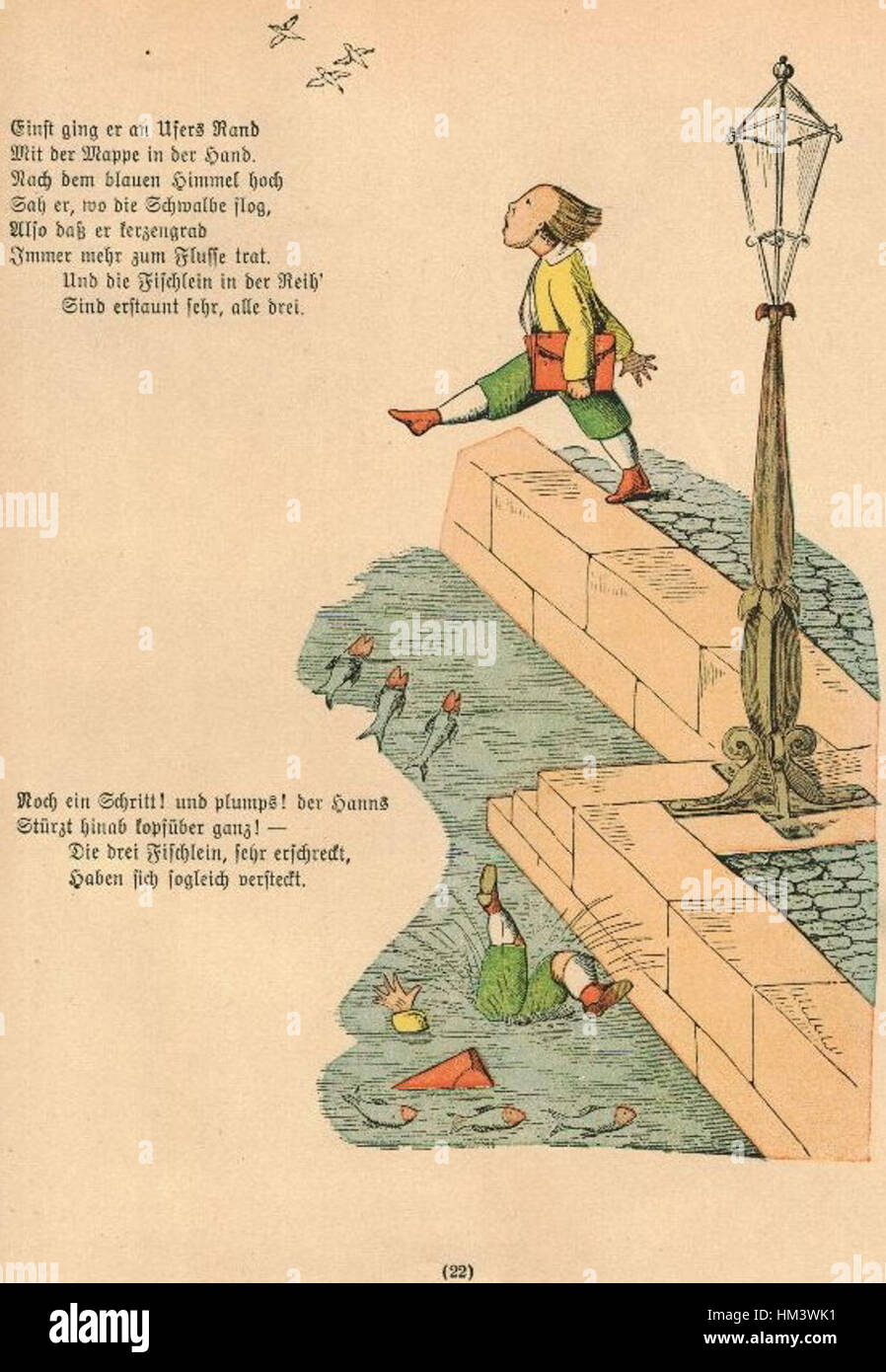 A page from H. Hoffmann's 'Struwwelpeter', a famous German children's ...