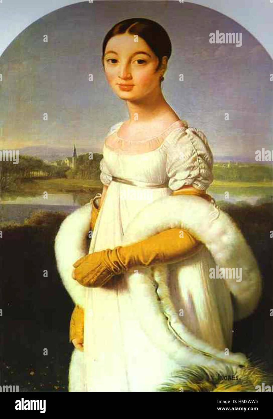 The image is a portrait of Jean Auguste Dominique Ingres, a renowned ...