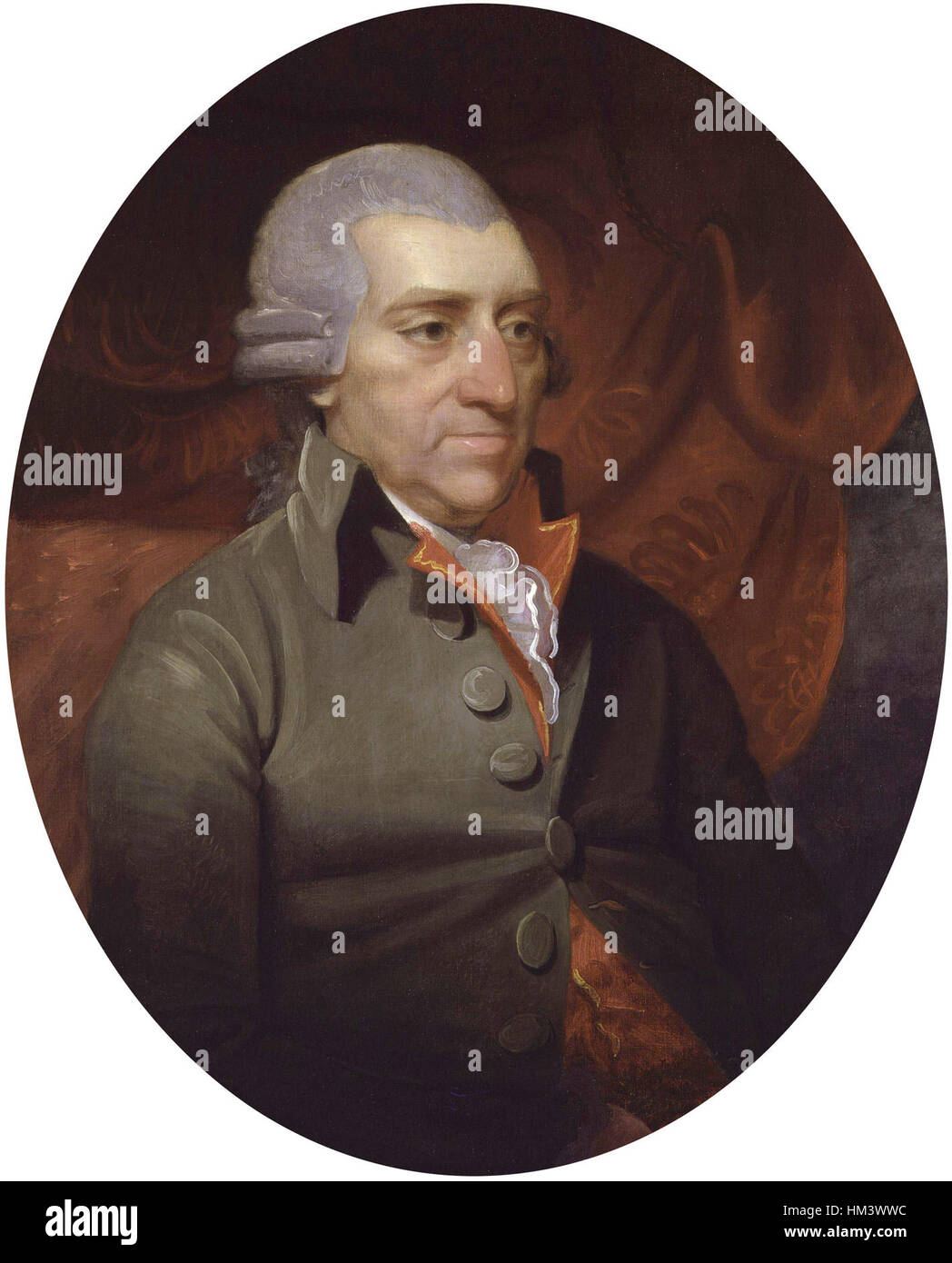 A portrait of John Howard, painted by Mather Brown, capturing the ...