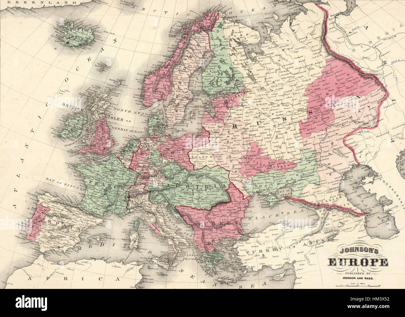 Image from 'Europe' by A.J. Johnson, a detailed map and illustration of ...
