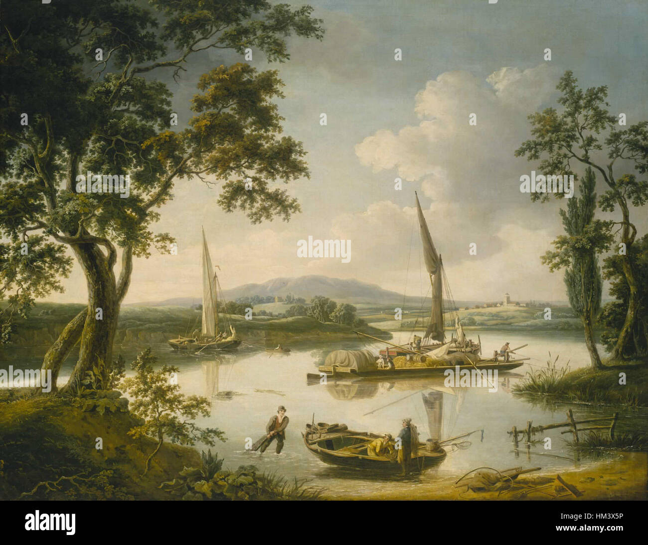 A painting by John Thomas Serres depicting the Thames River at ...