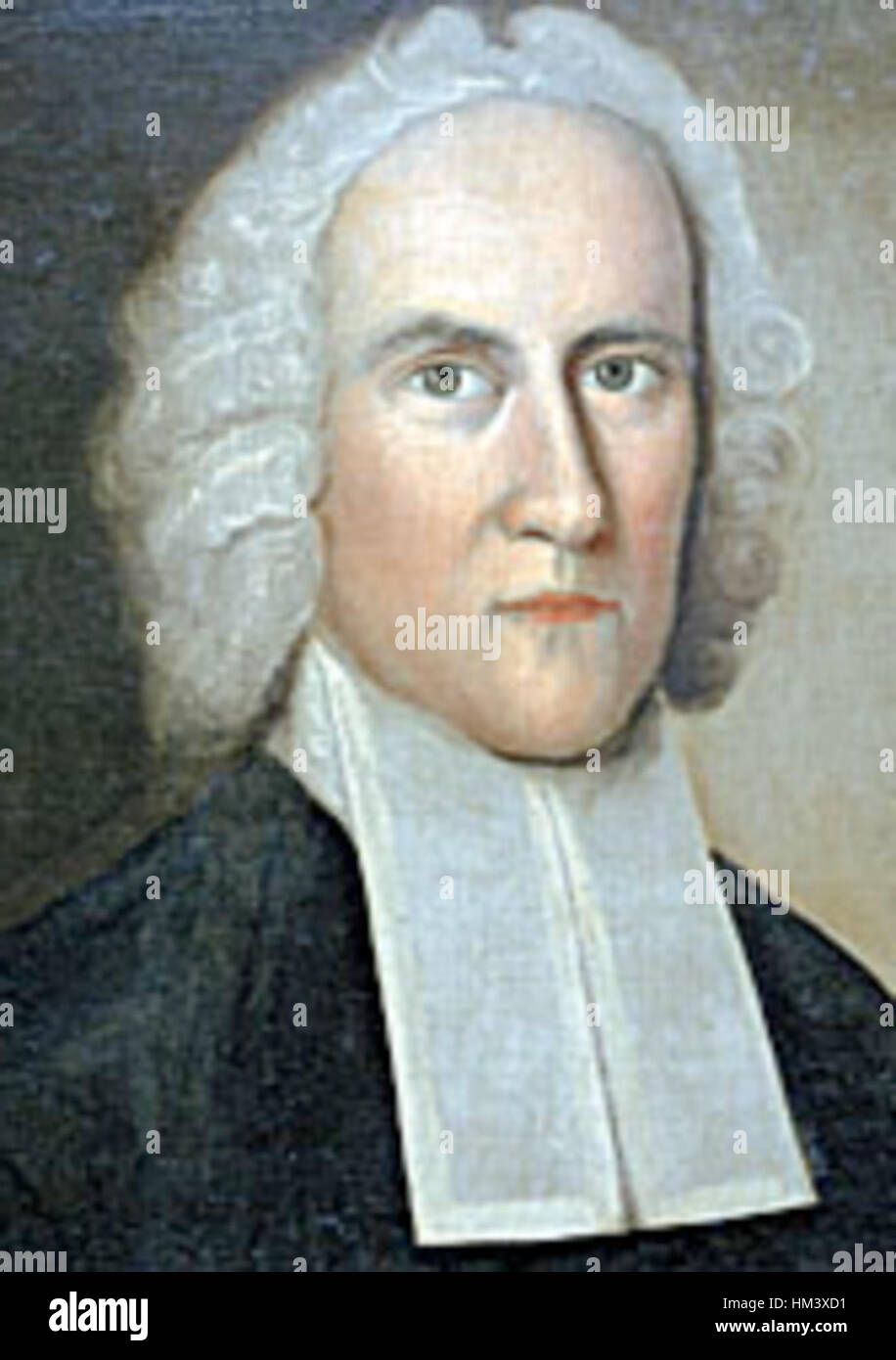 This image is a detailed depiction of Jonathan Edwards, a prominent ...