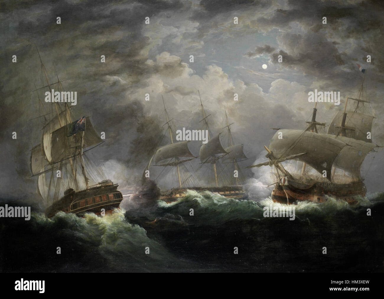 Image depicting the night action off Ushant, a naval battle fought ...