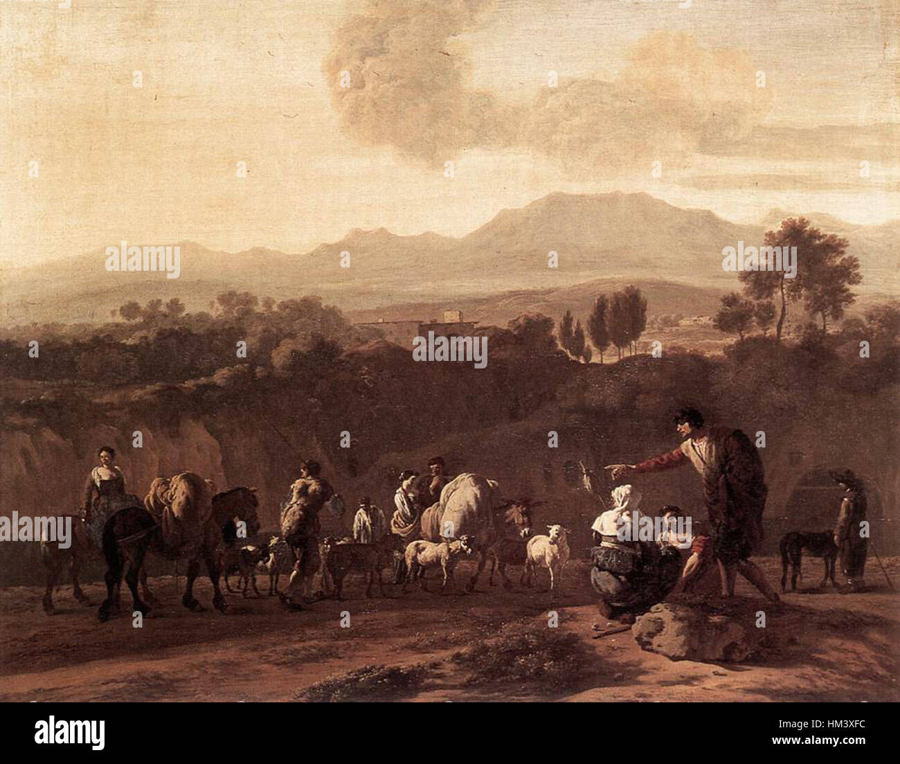 An illustration of a landscape in the Roman Campagna, created by the ...