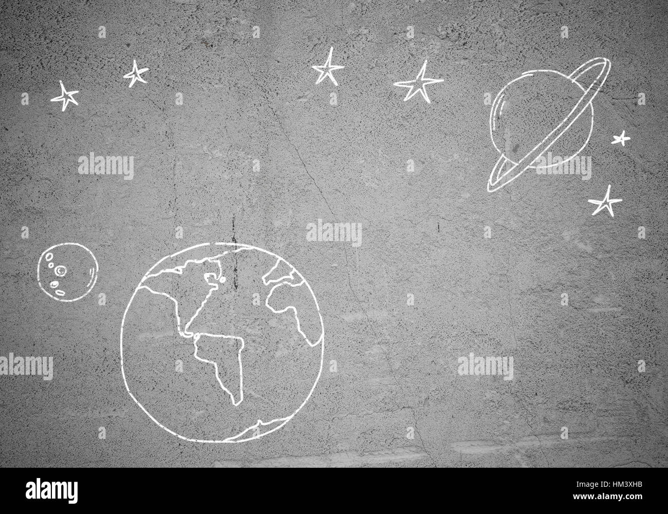 Drawn Earth planet Stock Photo - Alamy