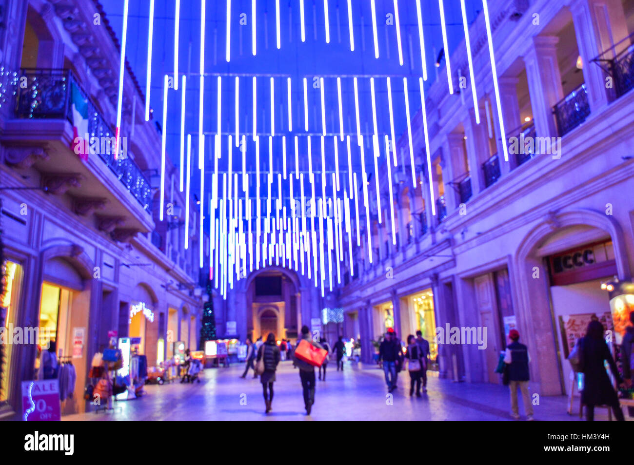 Tokyo, Japan. 13 January 2014.Venus Fort, the shopping mall, landmark ...