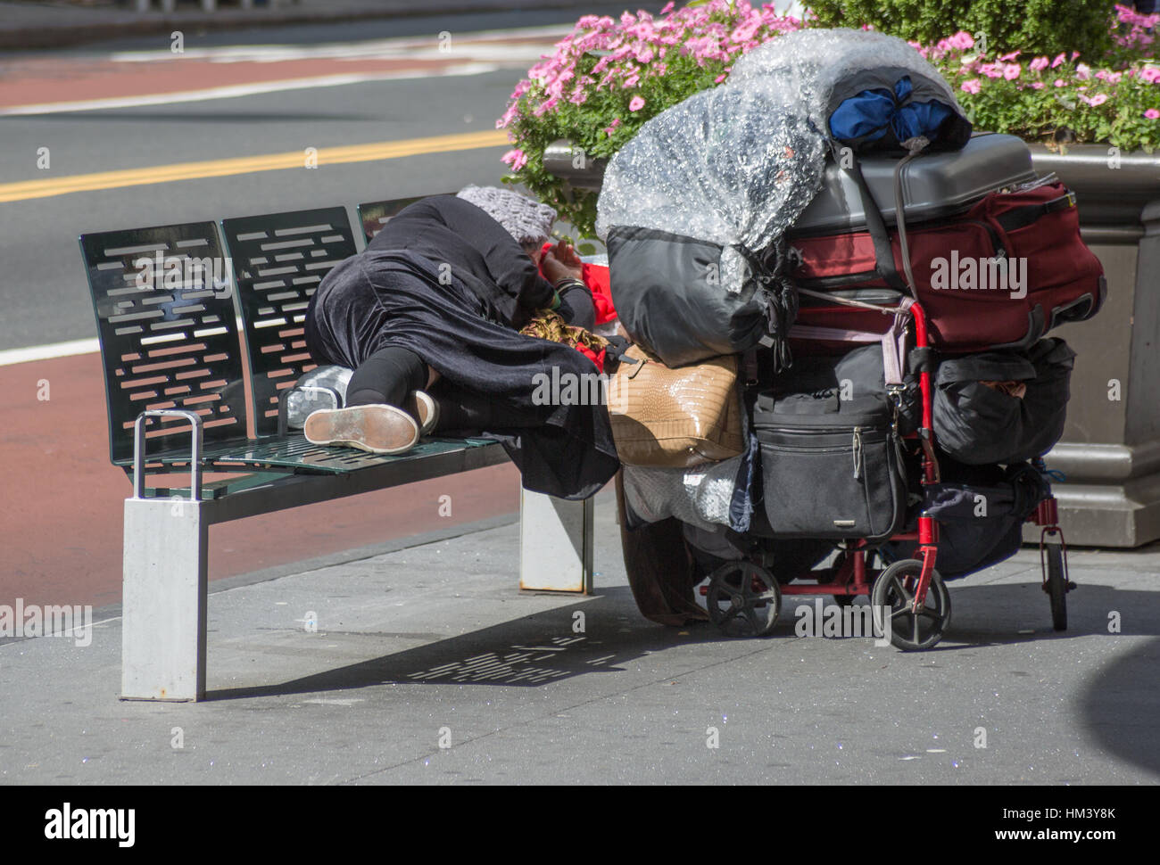 Homeless lady hi-res stock photography and images - Alamy