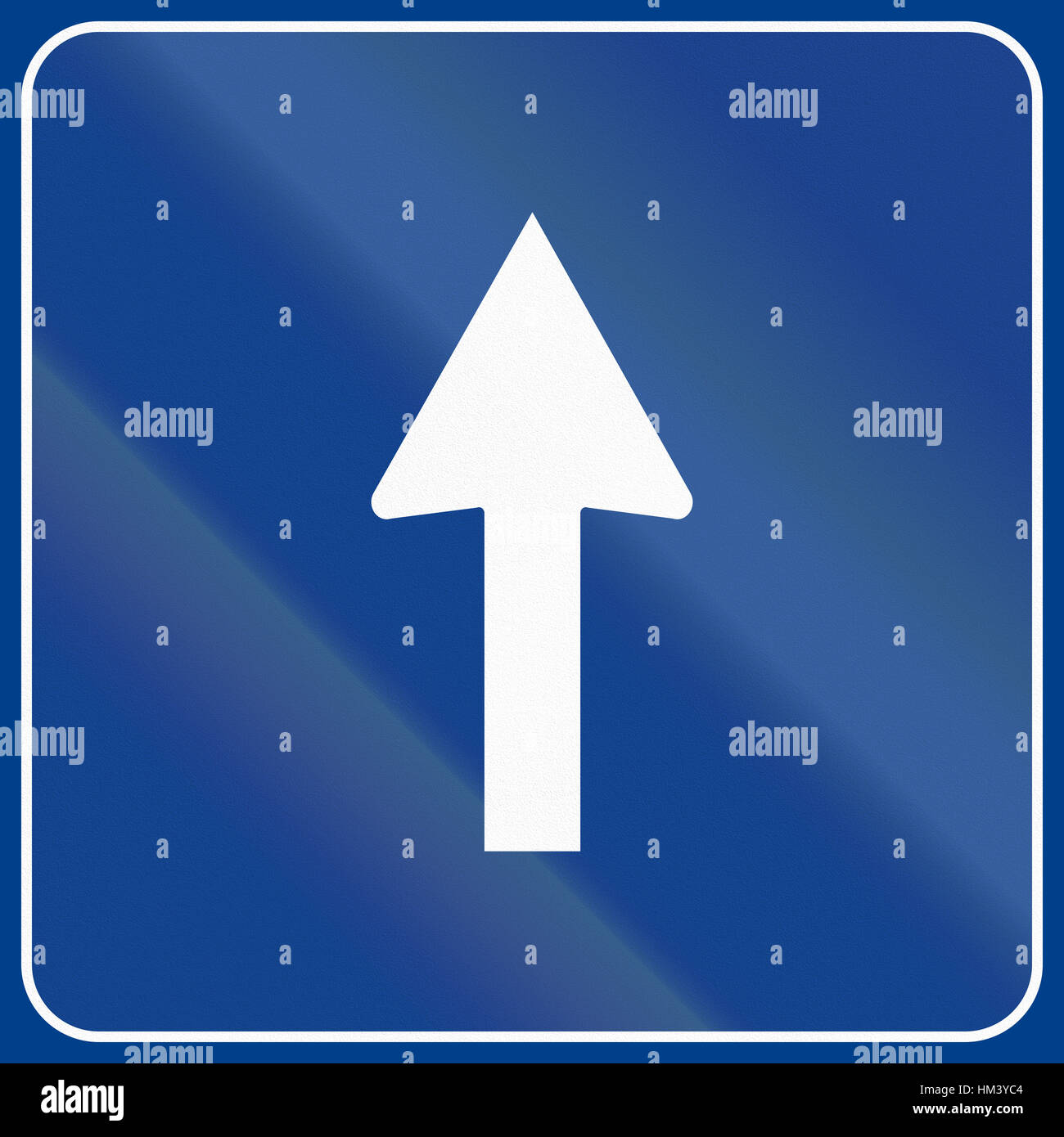 Road sign used in Italy - one way Stock Photo - Alamy