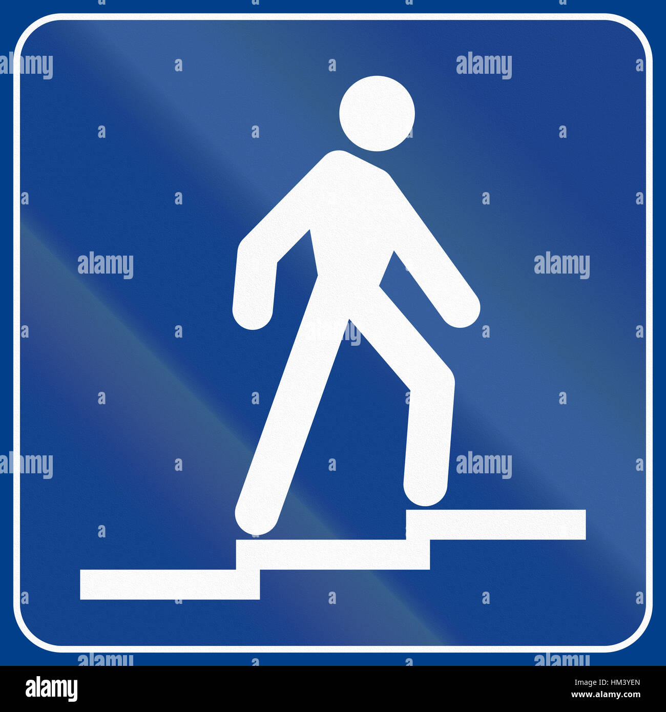 Road sign used in Italy - pedestrian overpass Stock Photo - Alamy