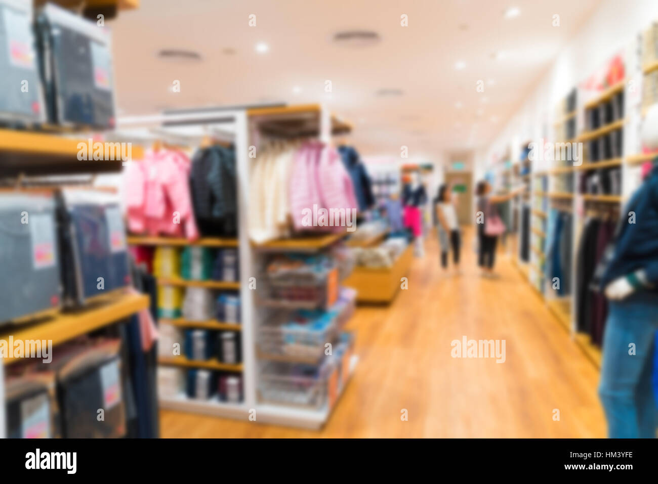 Abstract blur Interior of clothing store Stock Photo - Alamy