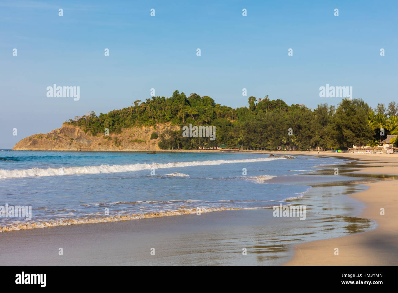 Ngapali Beach near Thandwe at Rakhine state in Myanmar (Burma Stock ...