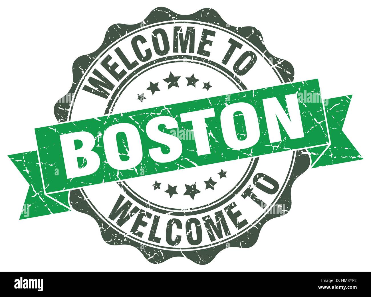 Boston round ribbon seal Stock Vector Image & Art - Alamy