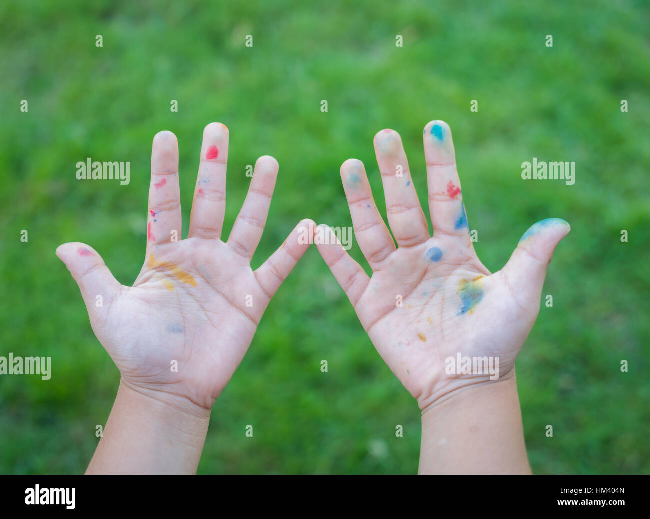 Hand Painted Child Stock Photo - Alamy