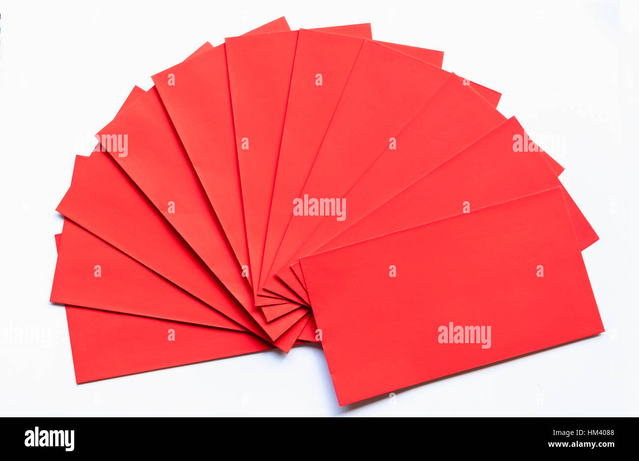 Pile Red envelope isolate white background Stock Photo - Alamy